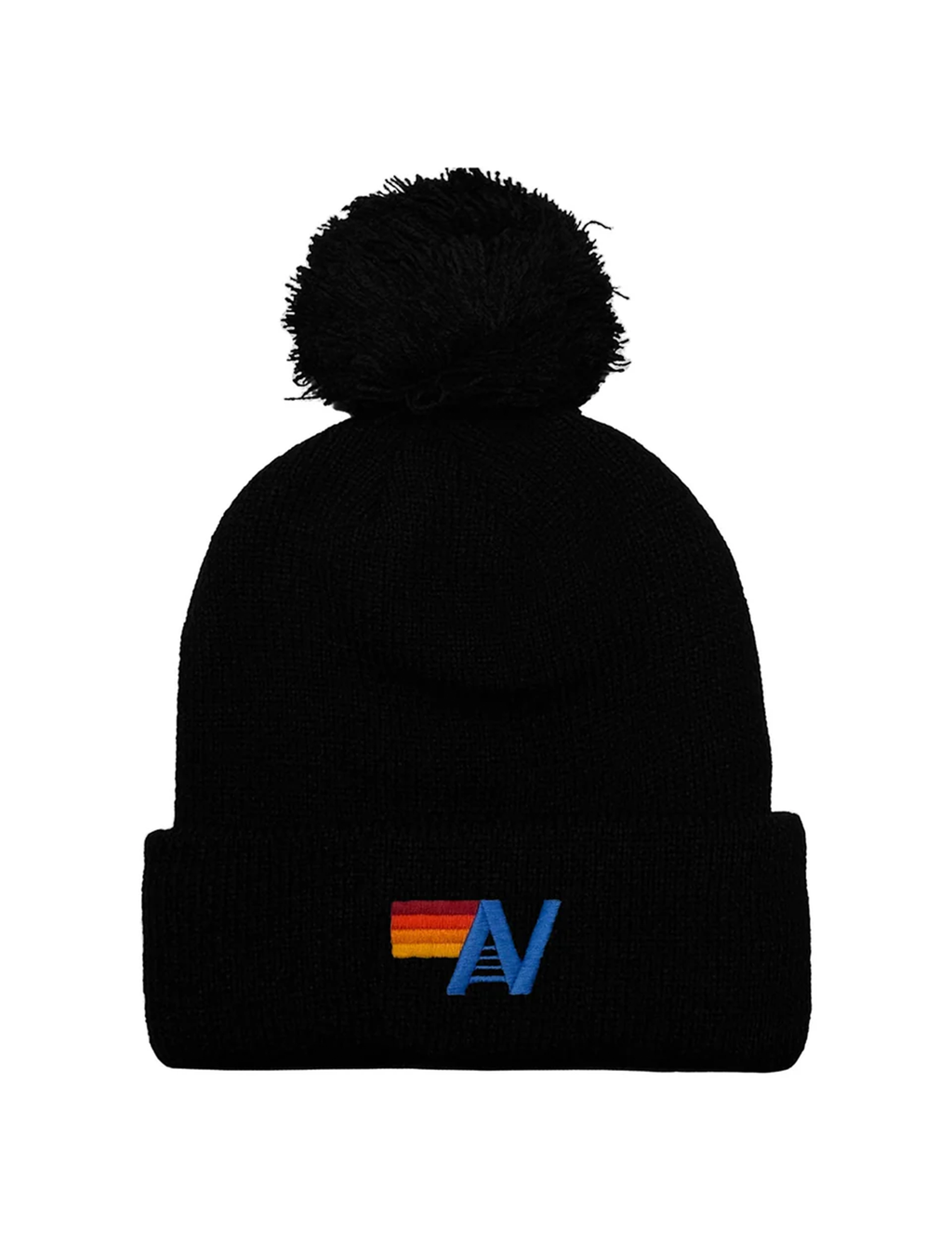 Logo Pom Pom Beanie, Black – Punch Clothing