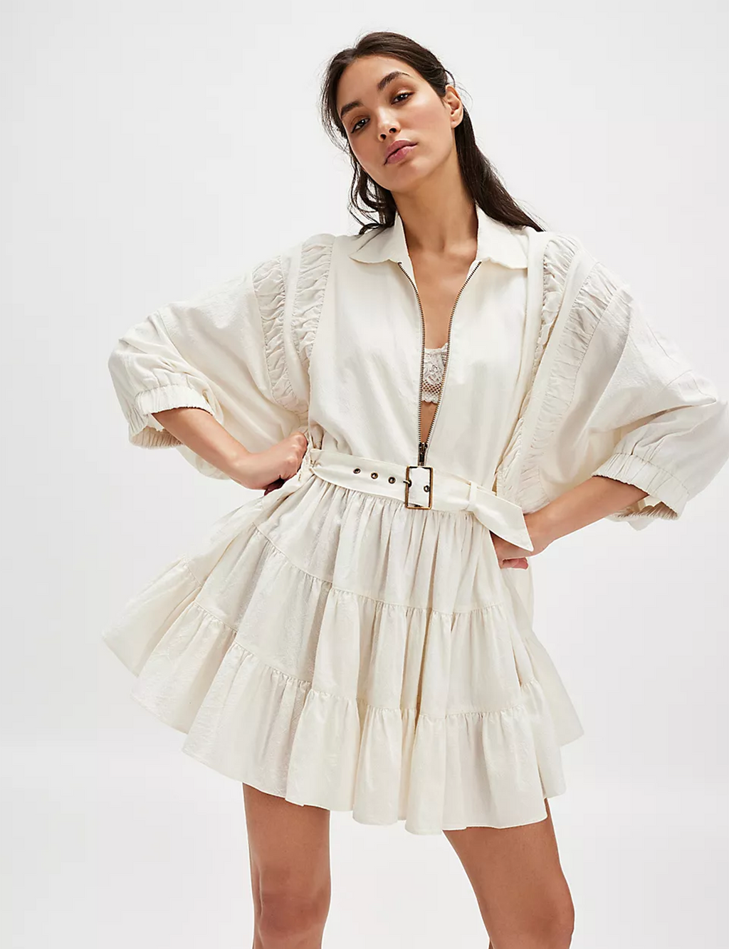 Hampton Mini Dress, Ivory – Punch Clothing