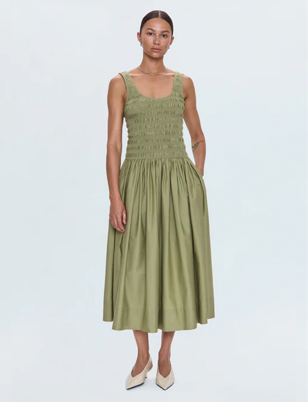 Alessia Dress, Sage – Punch Clothing