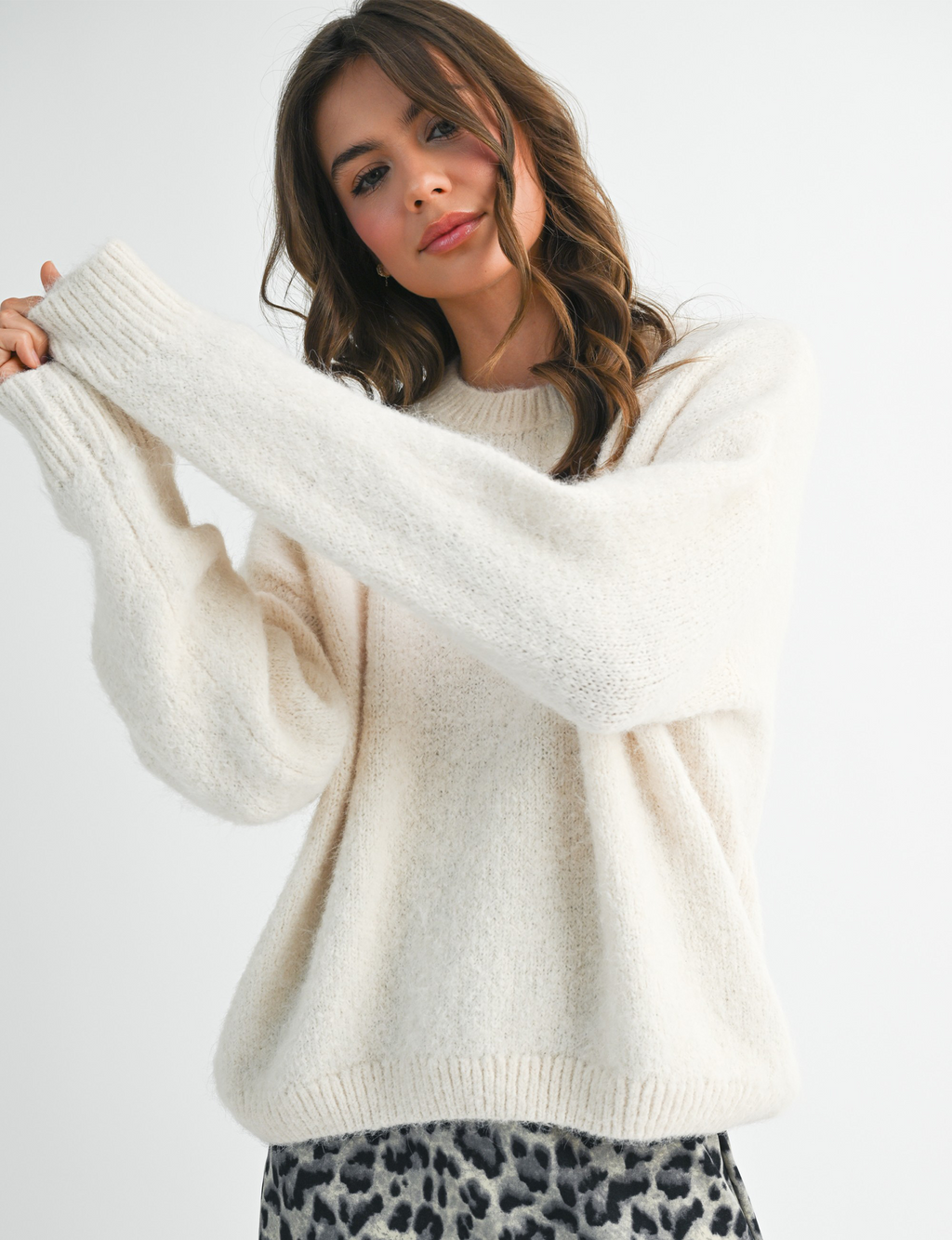 Cozy Amy Sweater, Milk – Punch Clothing
