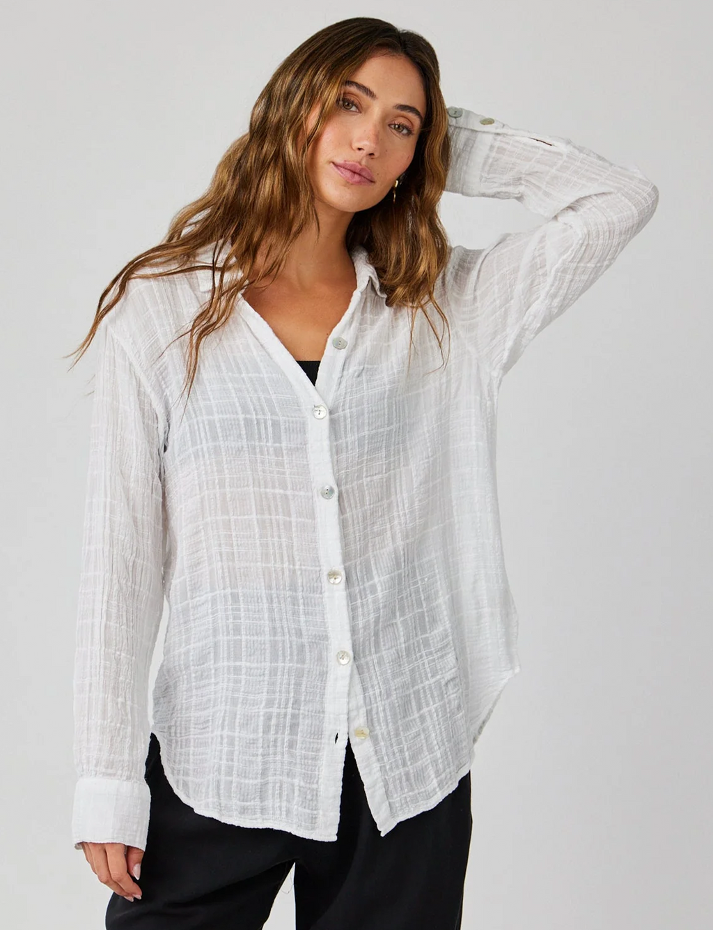 Boyfriend Shirt, White – Punch Clothing