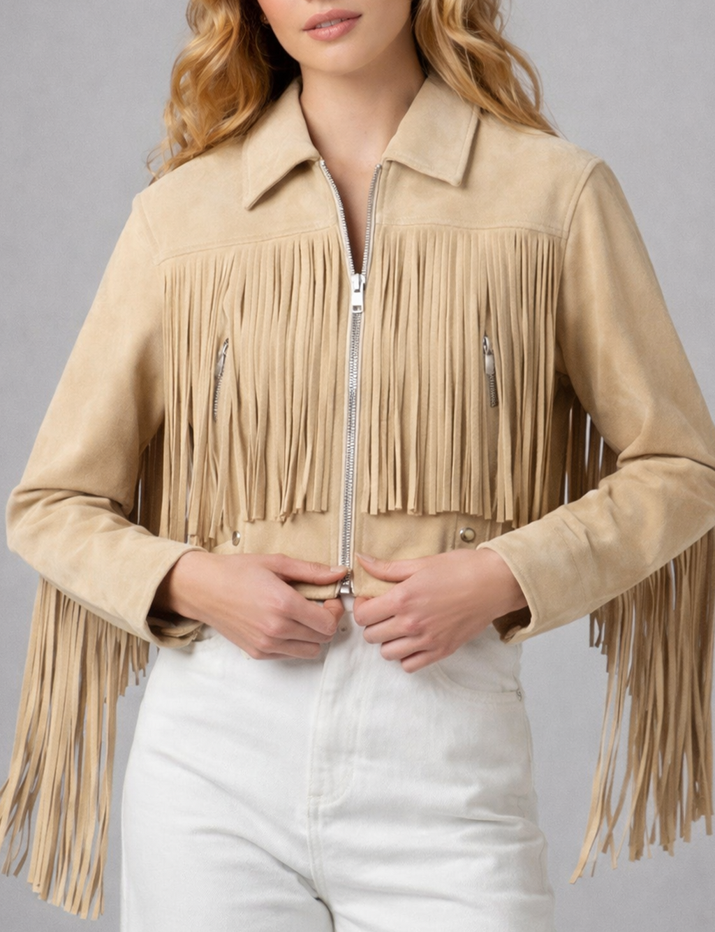 Fringe Jacket, Morning Latte – Punch Clothing