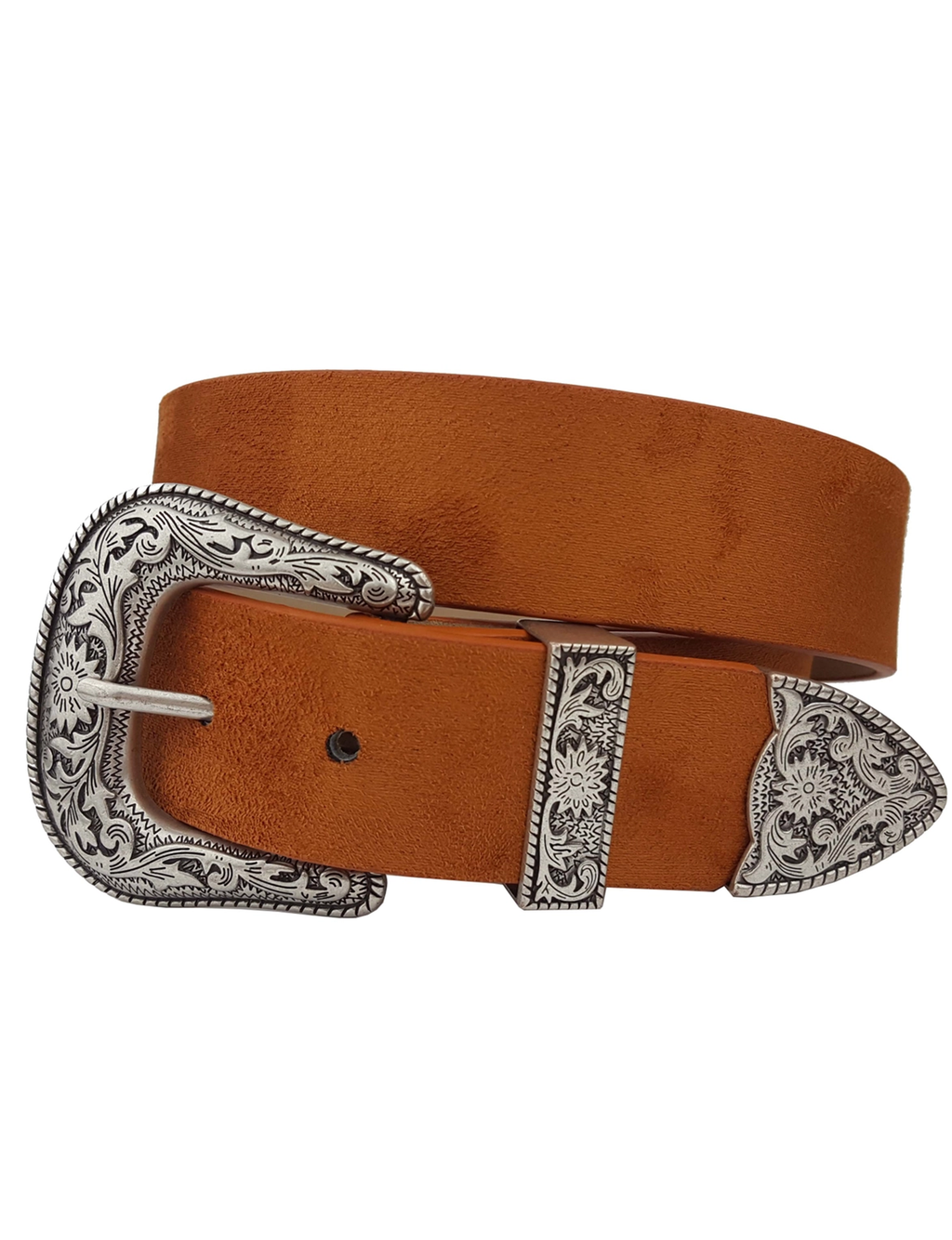 Western Silver Buckle, Brown – Punch Clothing