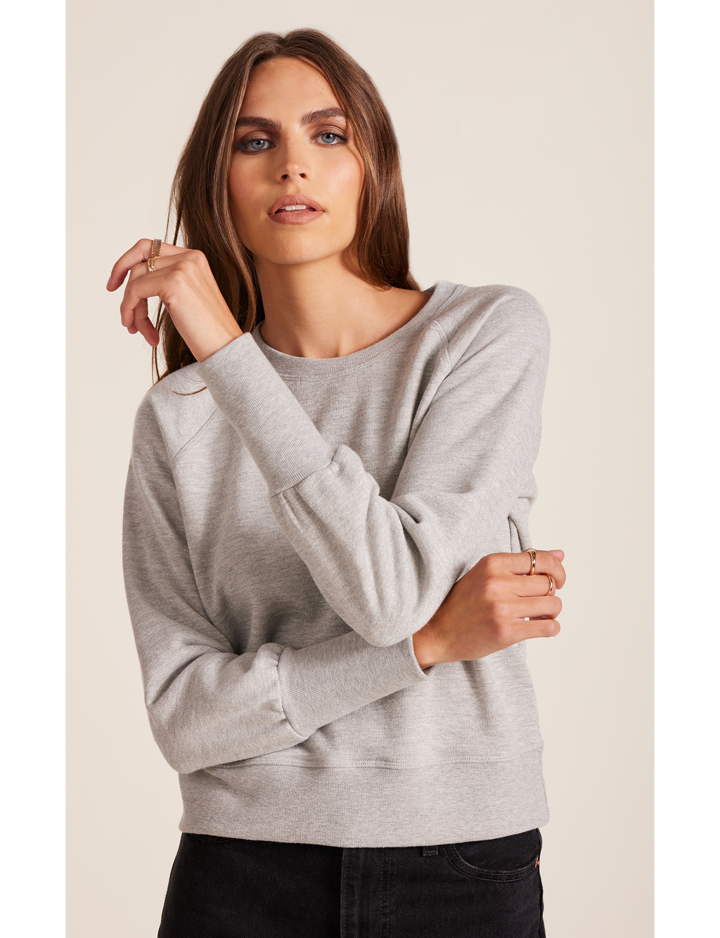 Puff Raglan Pullover, Grey – Punch Clothing