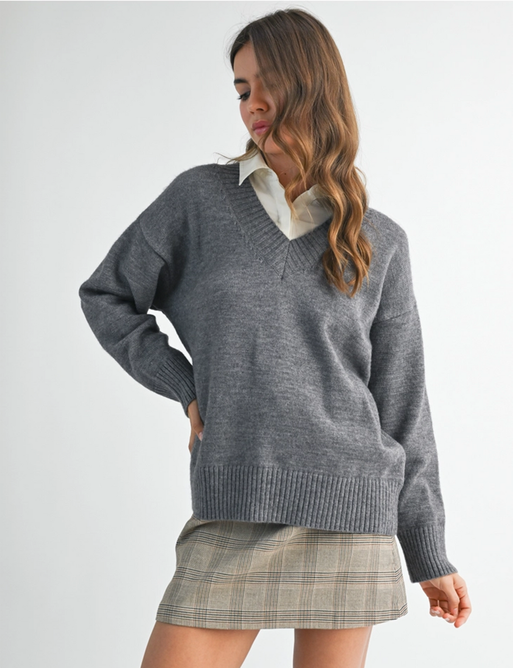 Oversized Vera Sweater, Charcoal – Punch Clothing